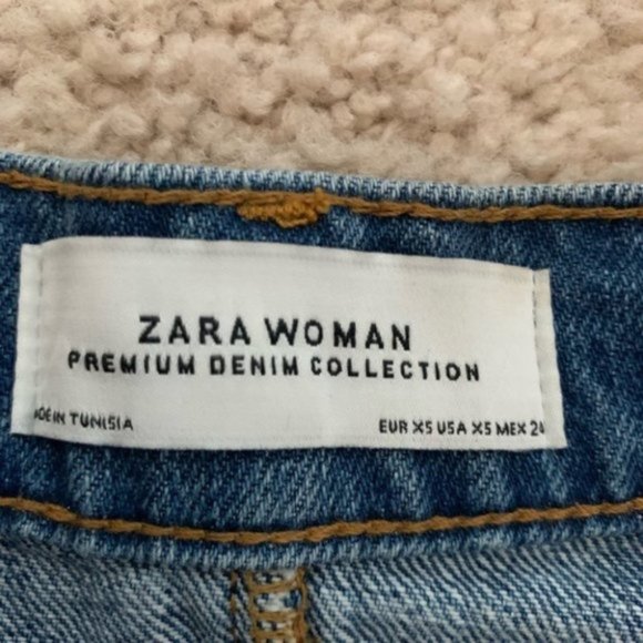 Zara | Skirts | Zara Premium Denim Collection Raw Hem Jean Skirt | Poshmark